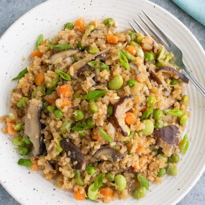 Low-Carb Shiitake Mushroom Fried Rice - Stacey Homemaker