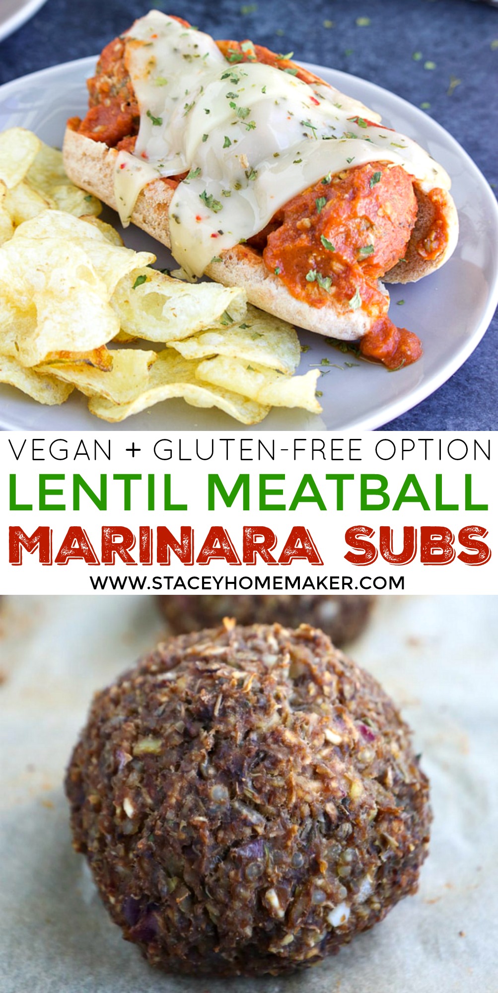 Vegan Meatball Marinara Subs - Stacey Homemaker