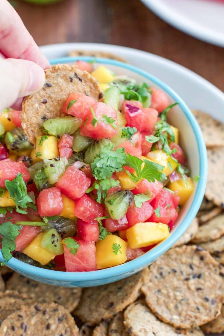 Watermelon Mango Kiwi Salsa - Stacey Homemaker