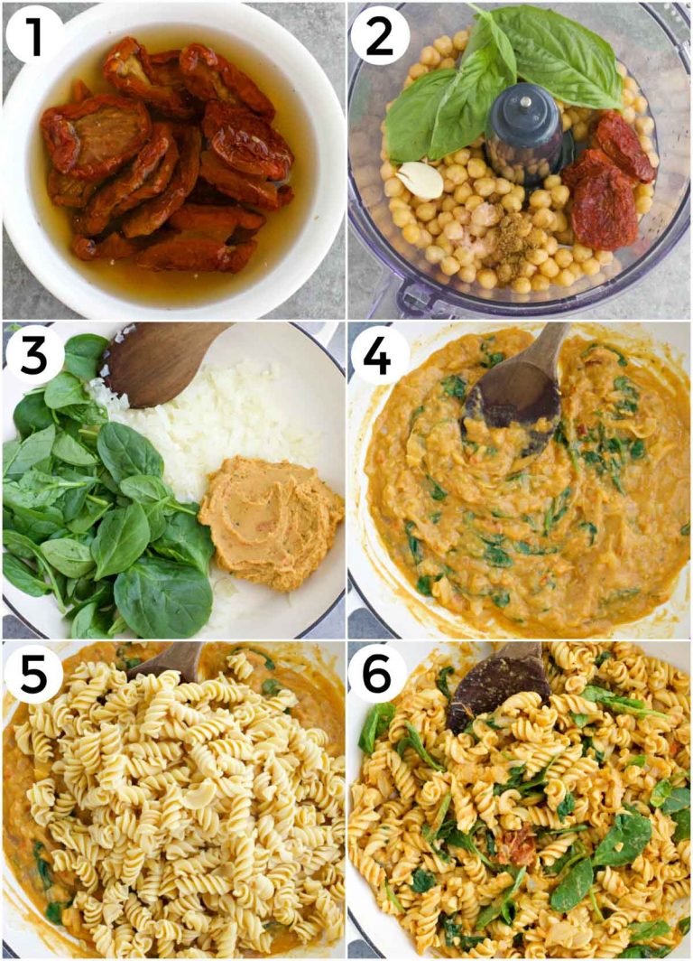 Sun-Dried Tomato Basil Hummus Pasta - Stacey Homemaker